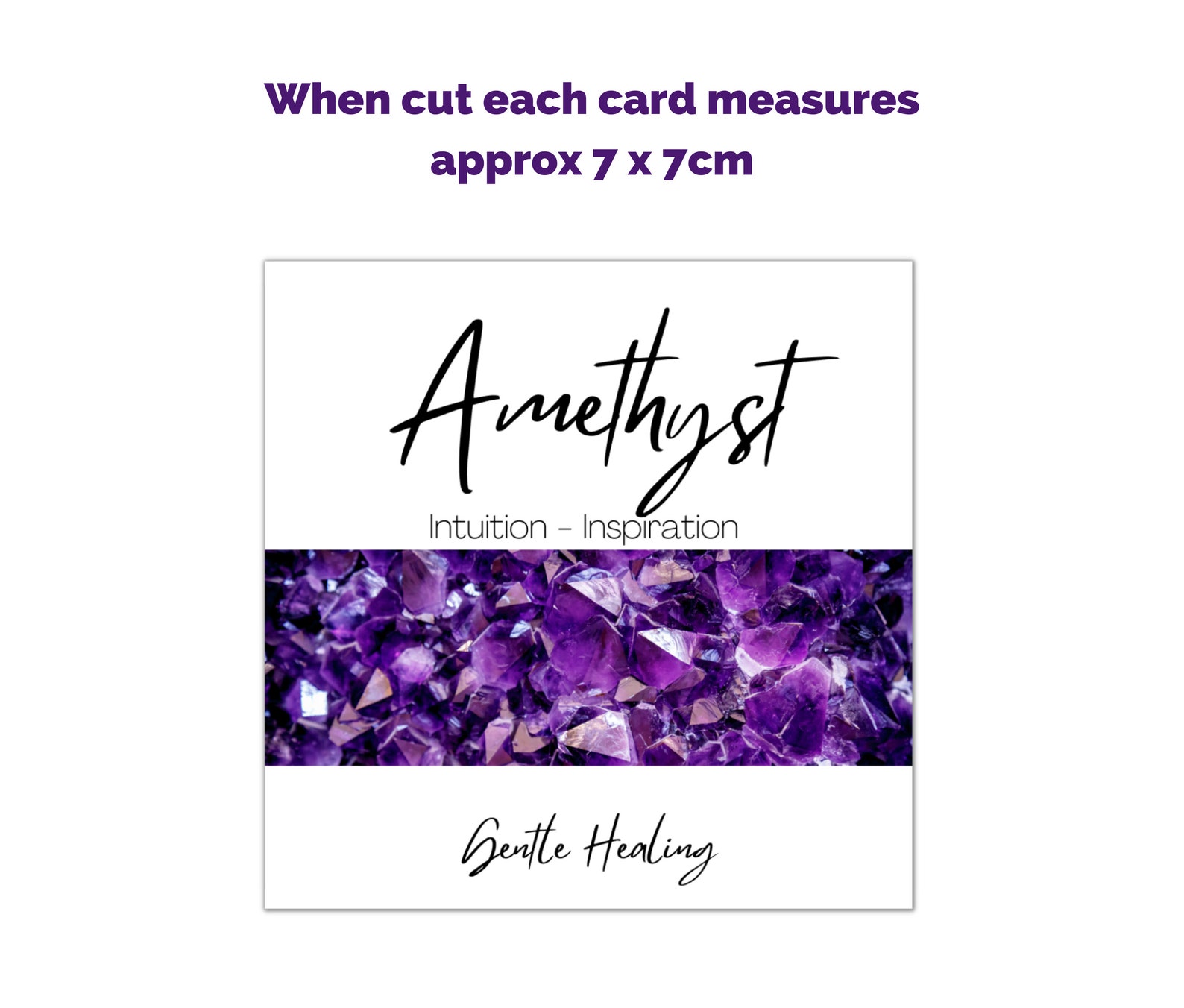 Printable Amethyst Crystal Cards for Crystal Sellers & - Etsy UK