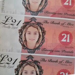 Personalised Birthday Money, Face on Money, Printable Funny Bank Notes ...