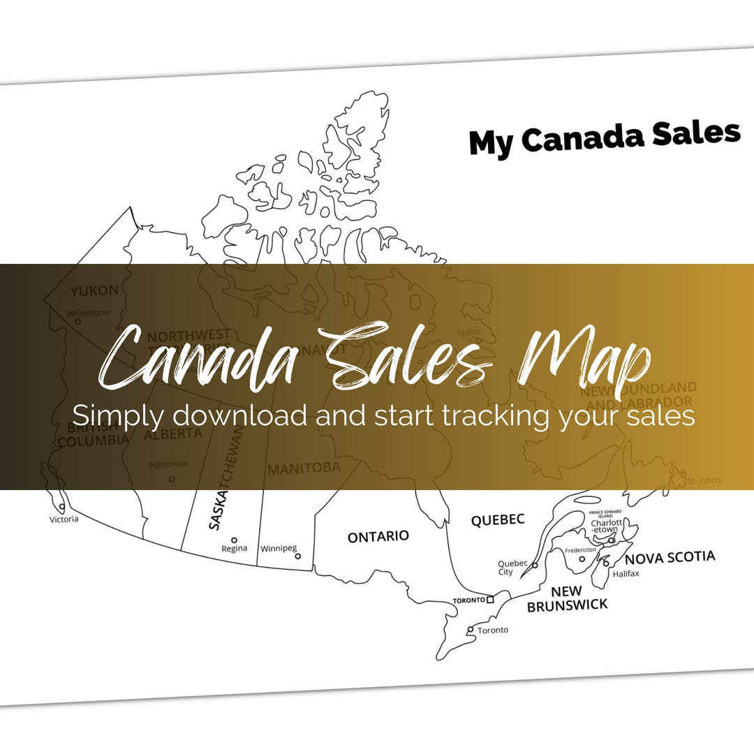 Canada Sales Tracker Map: Printable Etsy Orders (PDF & PNG) - Etsy
