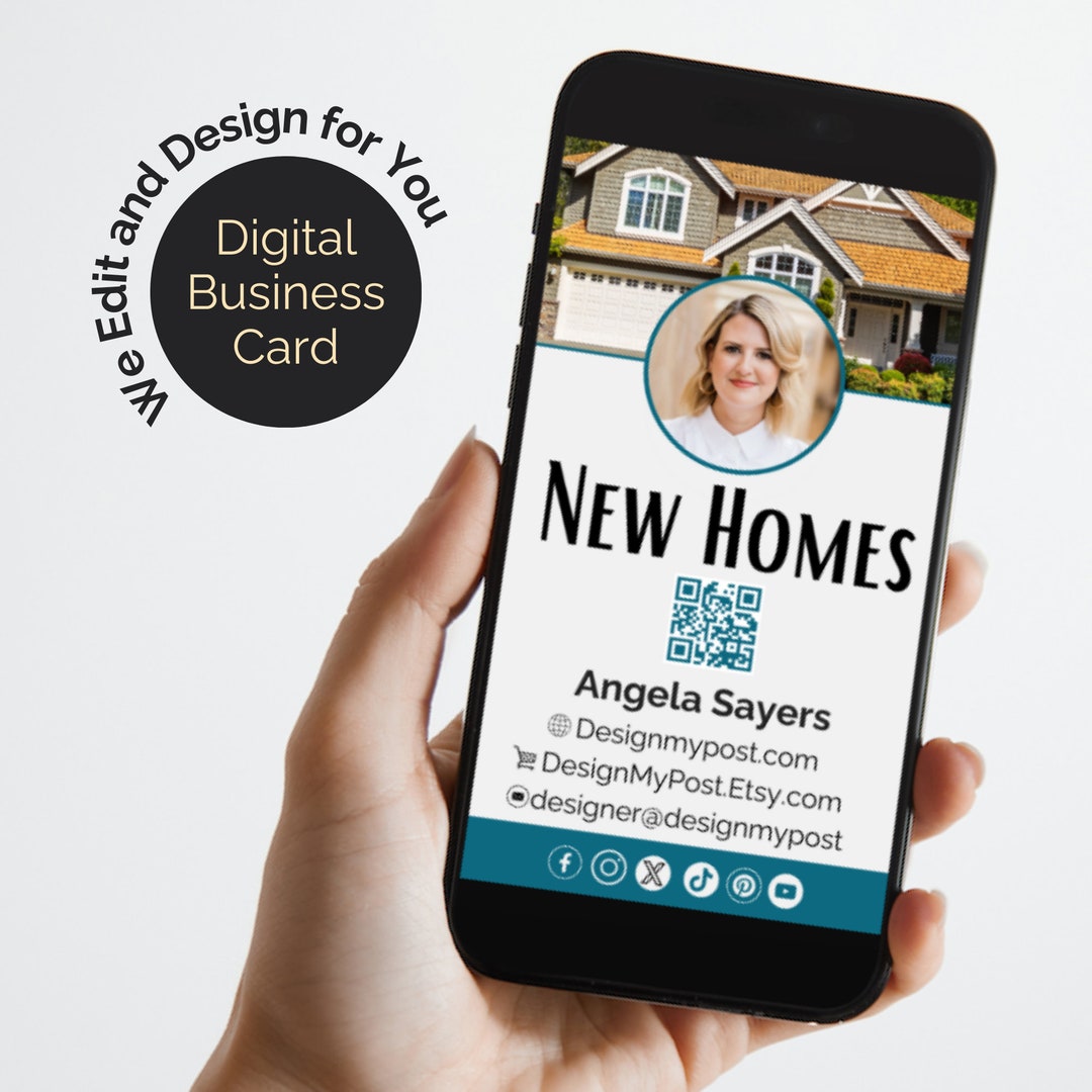 Photo QR Code Digital Business Card. Designed for You. Modern Virtual ...