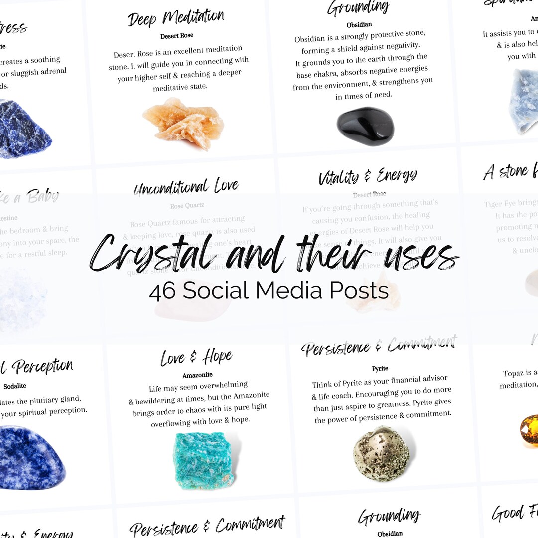 Crystal Template for Instagram and Facebook. 46 Spiritual or Jewellery ...