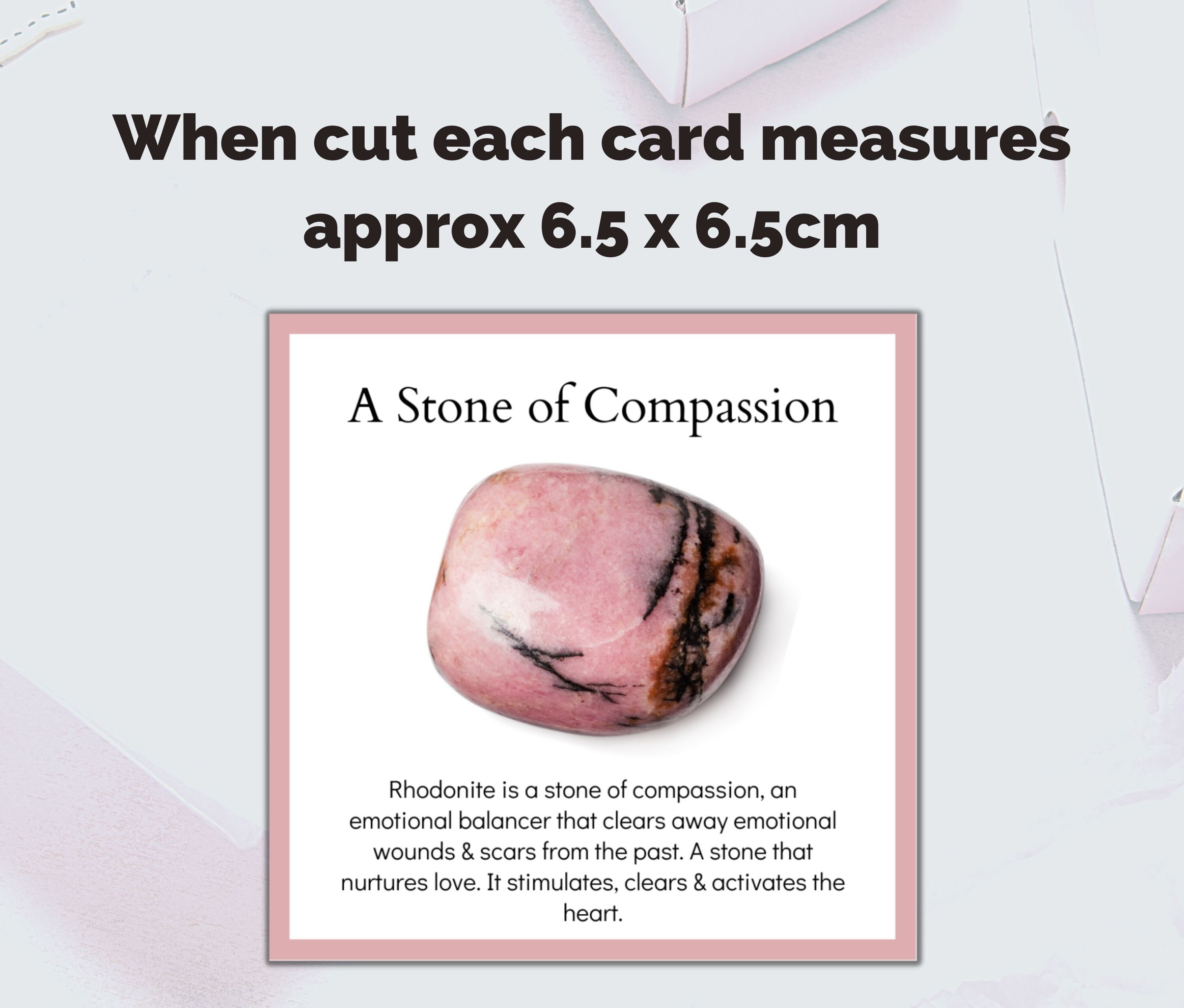 Printable Gemstone Info Cards for Sellers. 48 Crystals With - Etsy UK