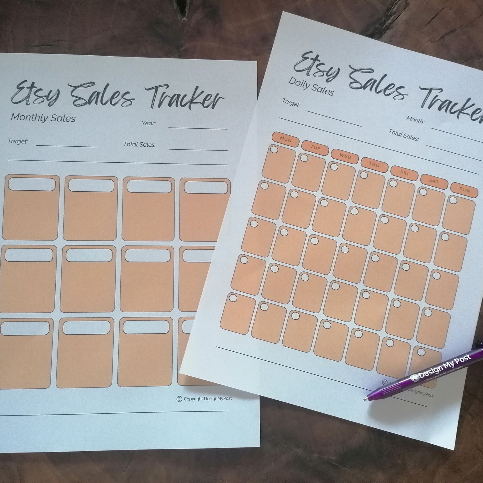 Printable Etsy Sales Tracker. A4 Print at Home. Track Your Orders ...