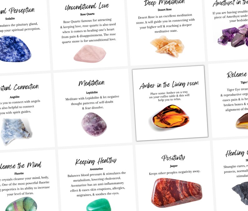 Crystal Template for Instagram and Facebook. 46 Spiritual - Etsy UK