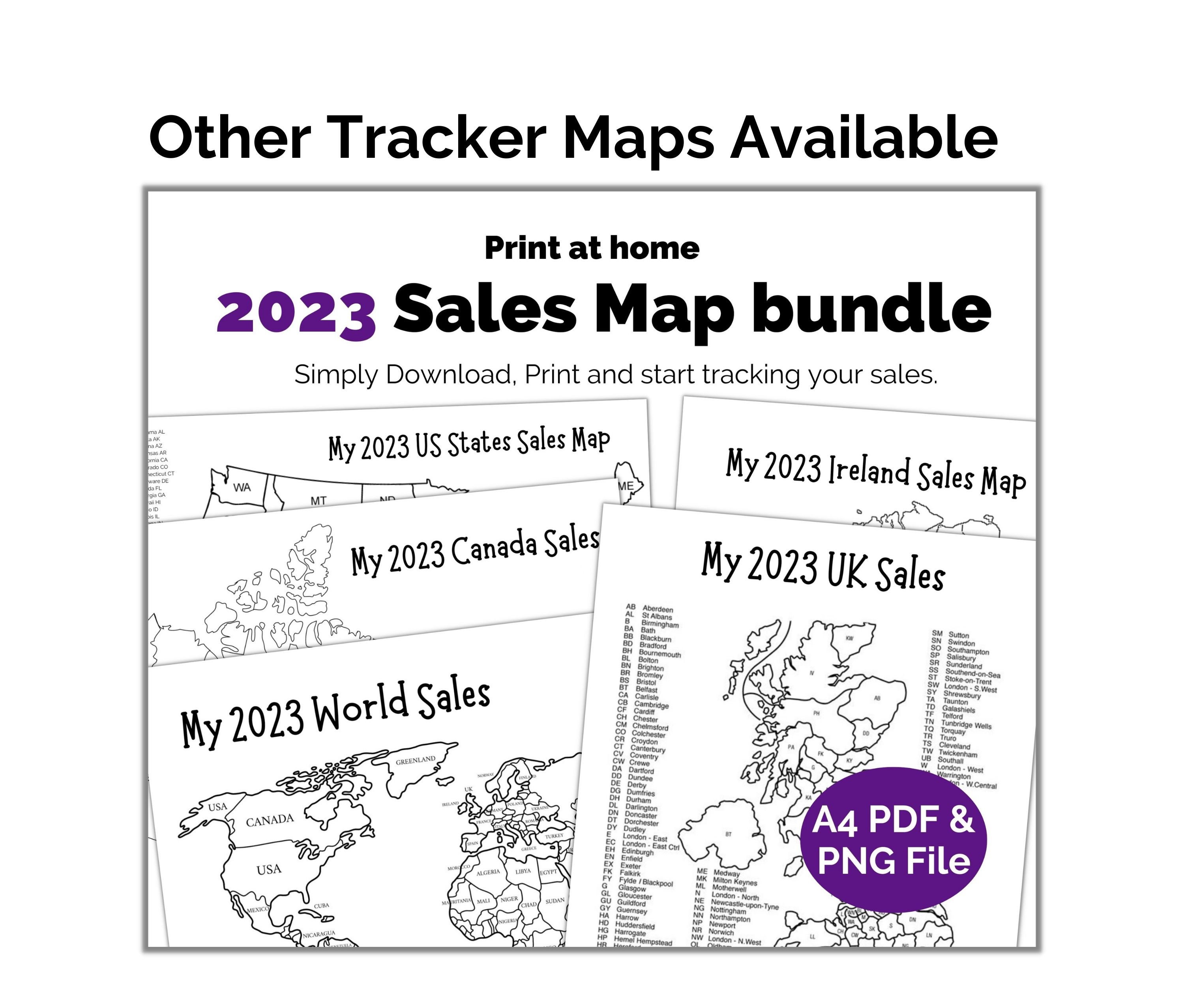 Printable World Map. Sales Tracker. A4 Print at Home. Colour - Etsy UK