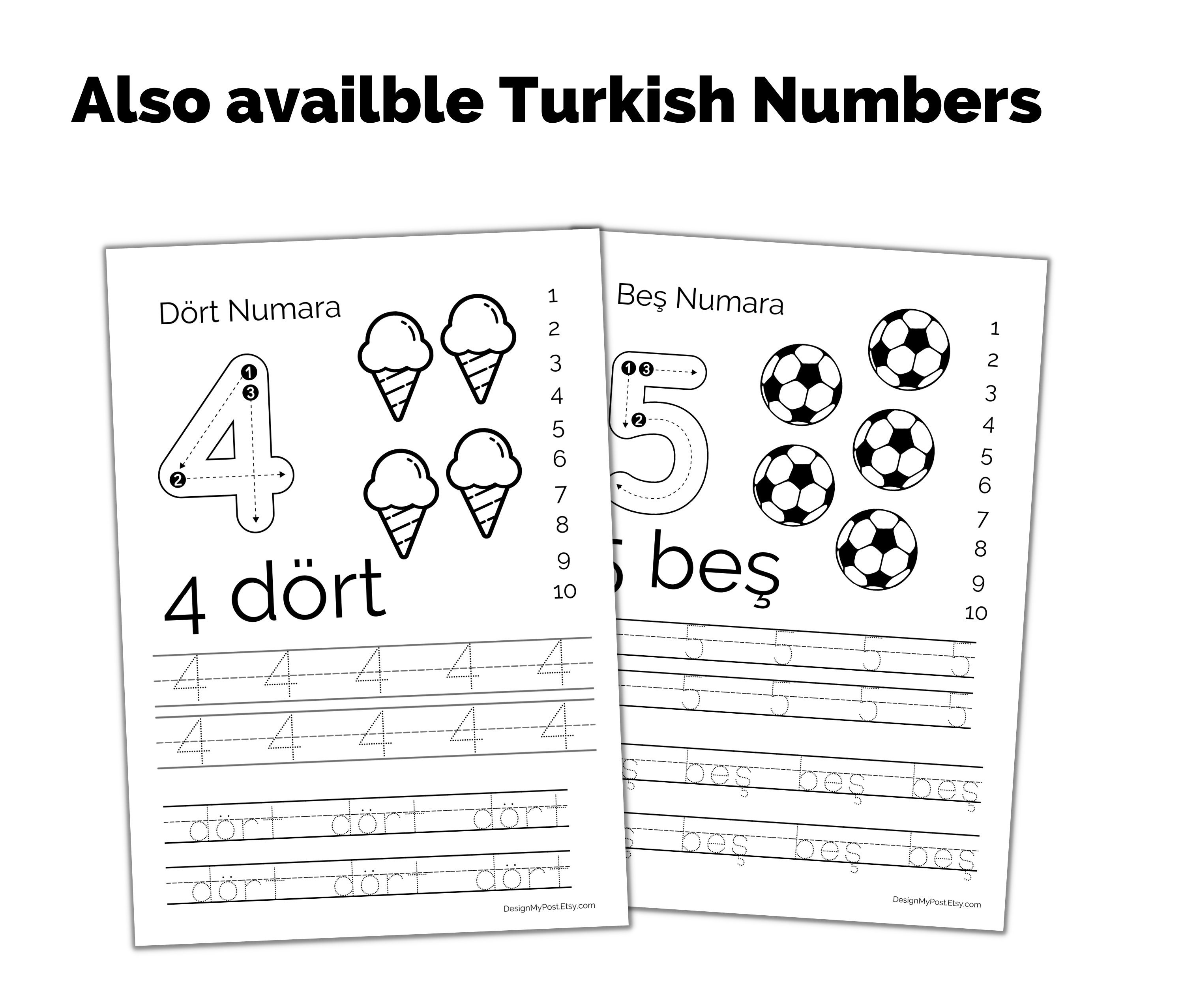 Learn Turkish Colours. Printable Flashcards in English and - Etsy UK