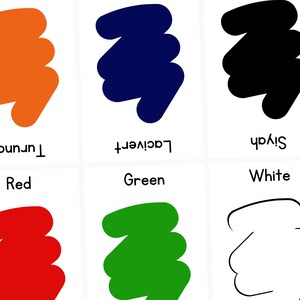 Learn Turkish Colours. Printable Flashcards in English and Turkish ...