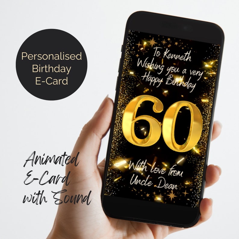 Personalised Birthday E Card With Audio. Any Age Digital - Etsy