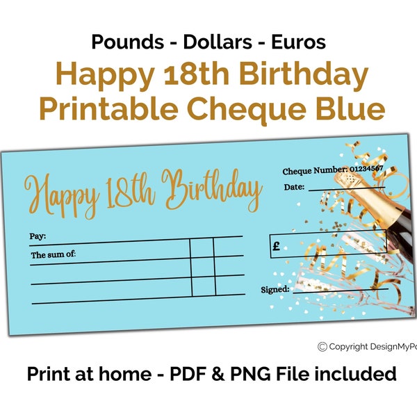 Fake Cheque Birthday - Etsy UK