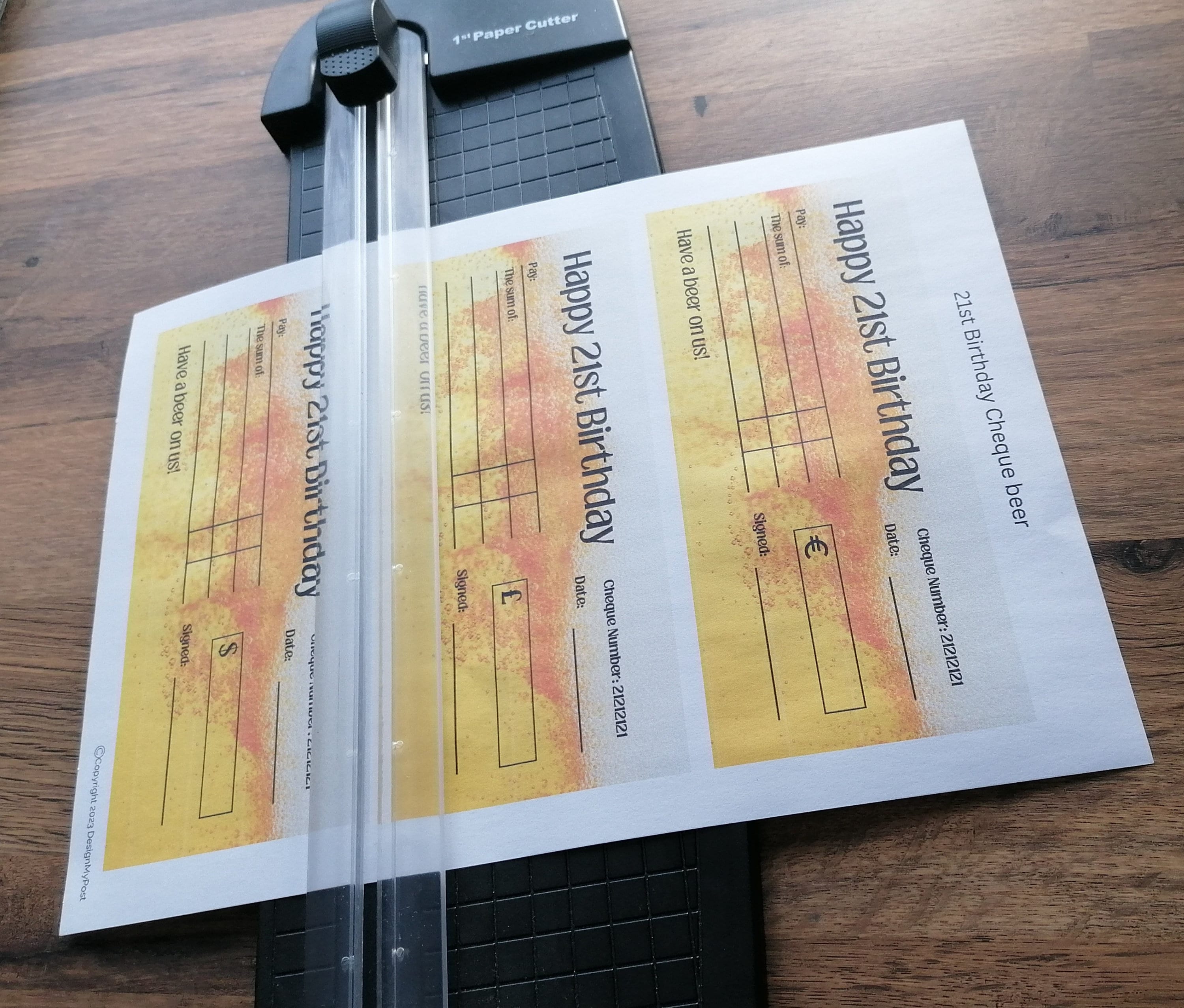 21st Novelty Birthday Cheque. Gifting Fake Blank Cheque Template in ...