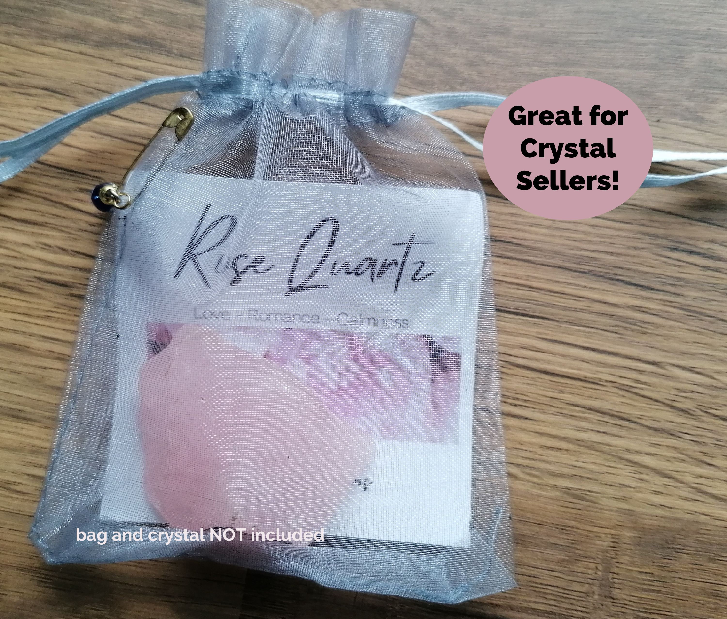 Printable Rose Quartz Crystal Cards for Crystal Sellers & - Etsy UK