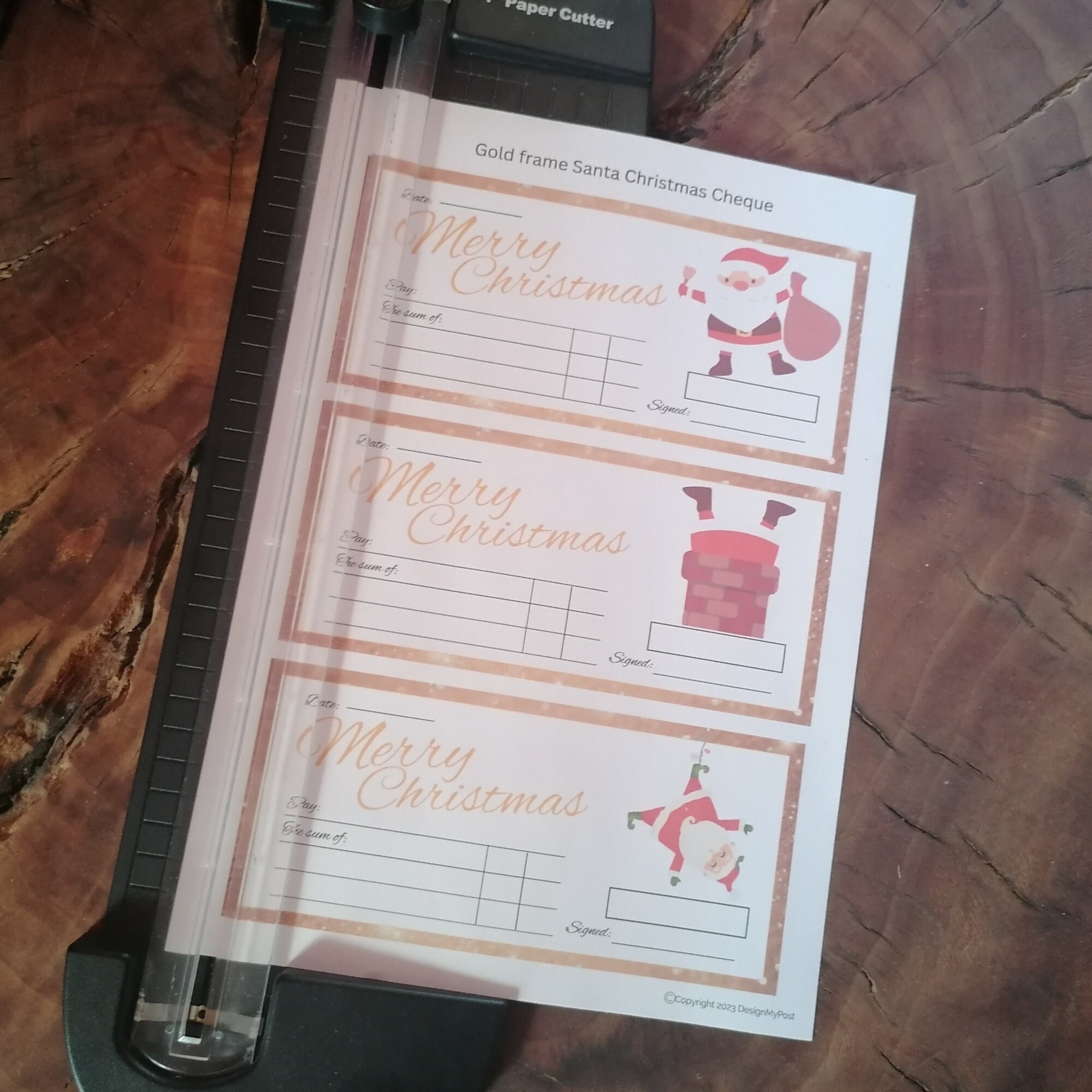 Christmas Money Cheques. Downloadable Printable Xmas Gifting Blank ...