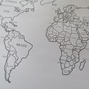 Printable 2024 Sales World Tracker Map. A4 Print at Home. Colour in Map ...