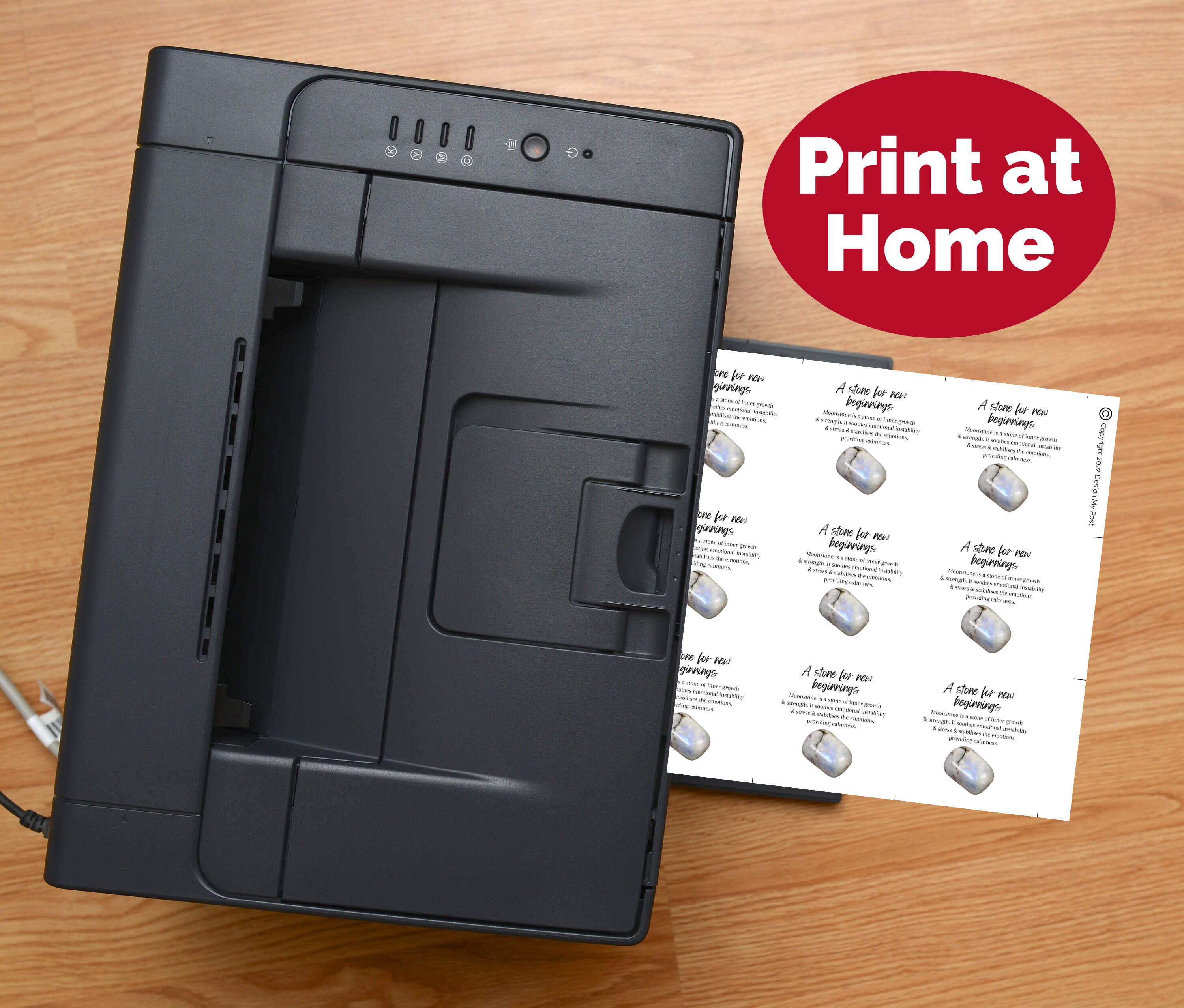 Printable Moonstone Crystal Meaning Card Insert Plus Digital - Etsy