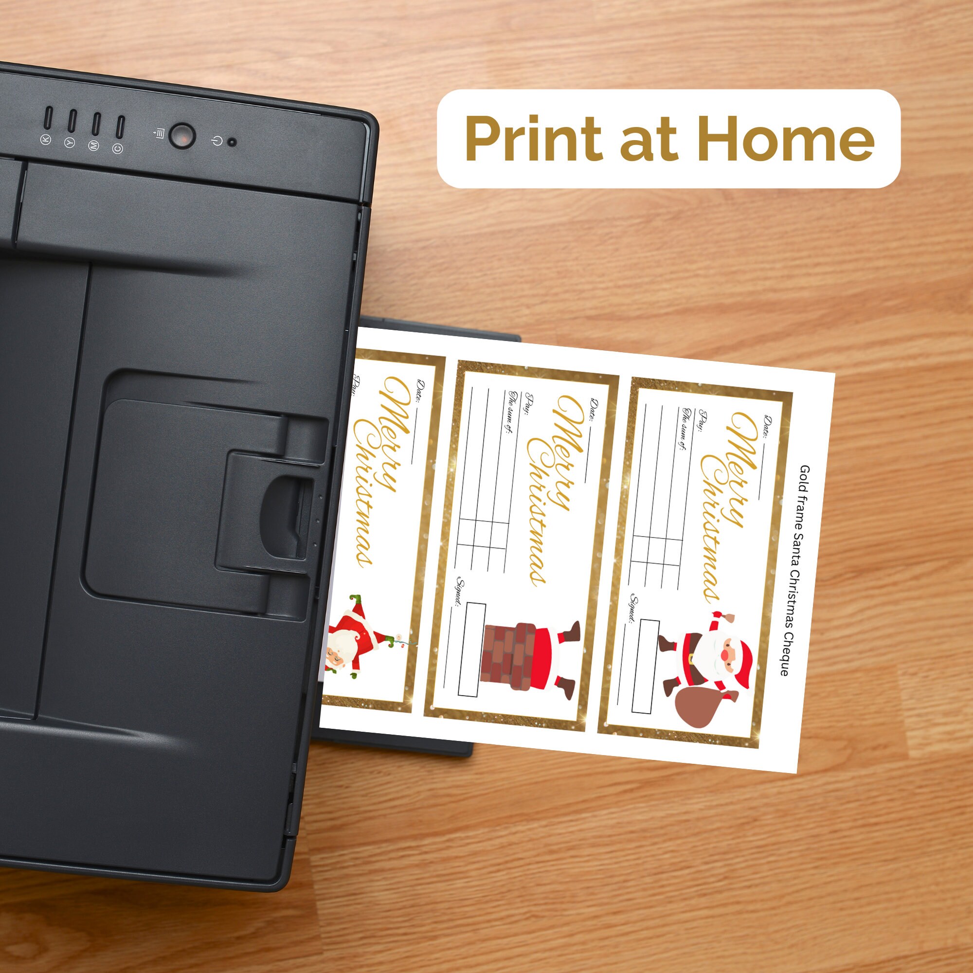 Christmas Money Cheques. Downloadable Printable Xmas Gifting Blank ...