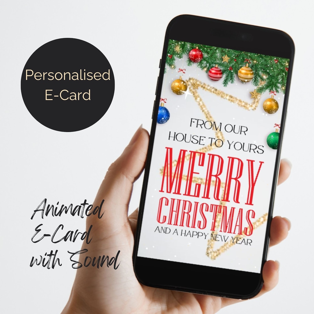 Christmas Digital E-card. Personalised Seasonal Greeting Card Animated ...