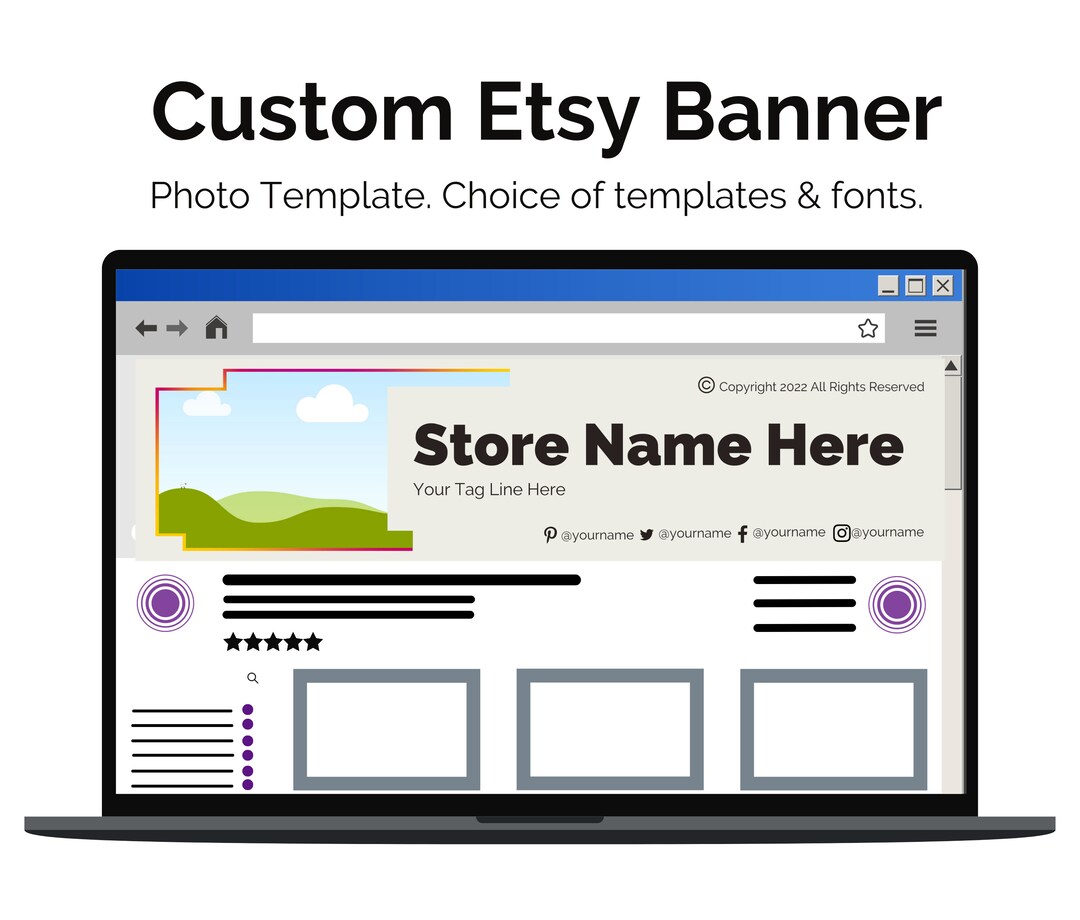 Custom Etsy Store Banner. Personalized Etsy Banner. Branding for Your ...