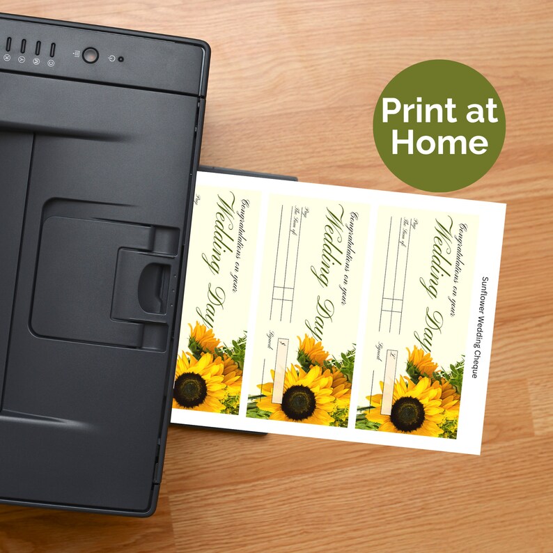Blank Cheque for Wedding Gift. Printable Wedding Money Gifting Fake ...