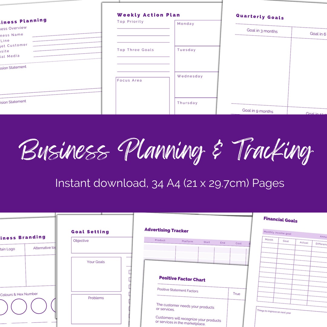 Printable Business Planner, Small Business Bundle. Print at Home ...