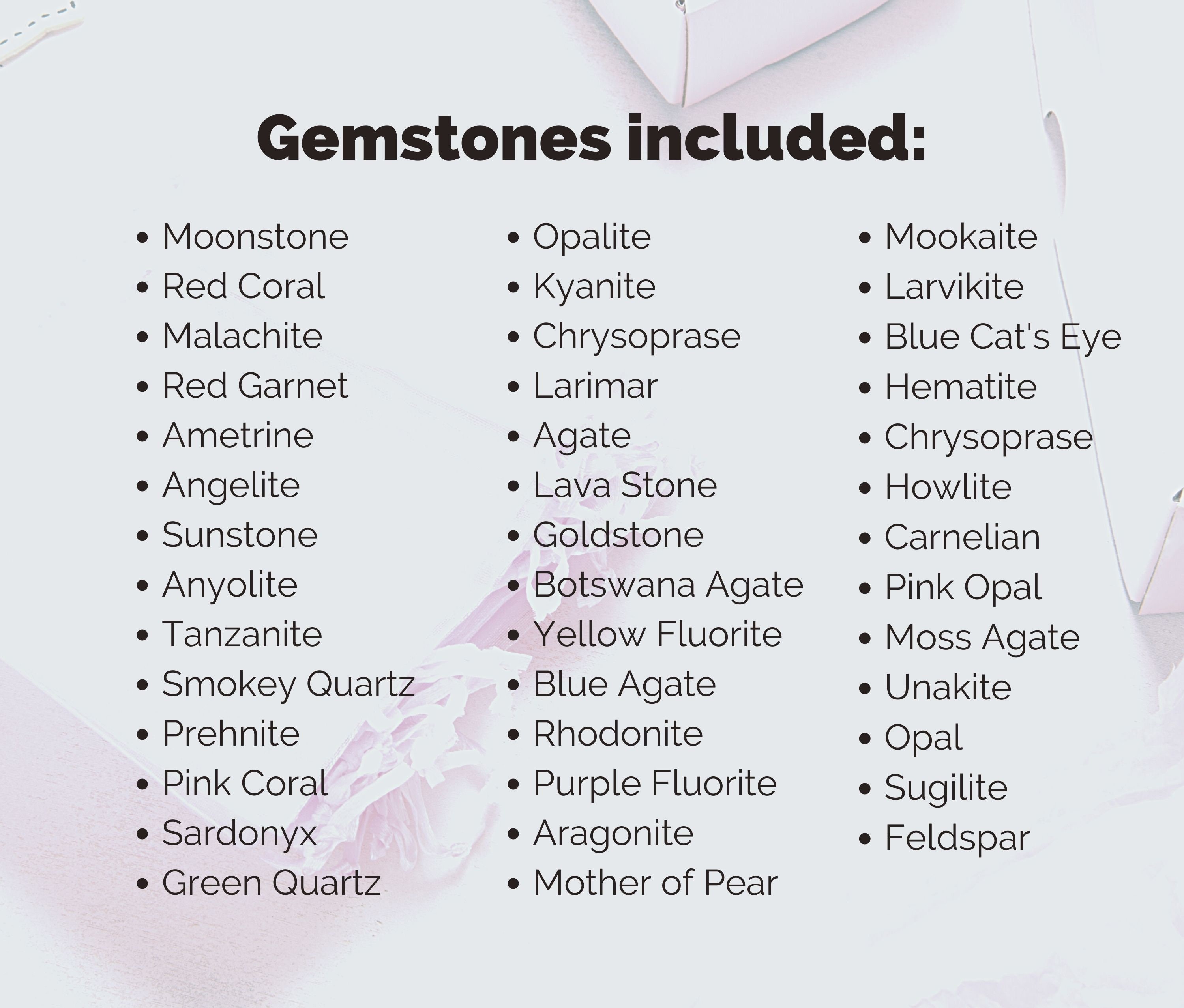 Printable Gemstone Info Cards for Sellers. 48 Crystals With - Etsy UK