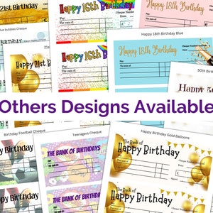 Bank of Mum and Dad Birthday Cheque. Gifting Cheque Template Euros ...