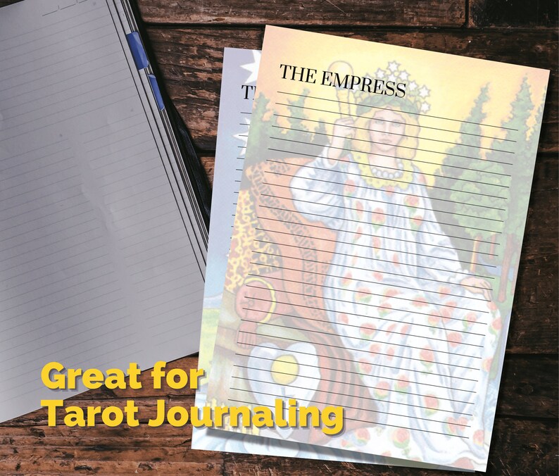 Printable Tarot Lined Paper Stationary Sheets Spiritual A4 - Etsy