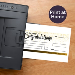 Large Congratulations Cheque. Gifting Blank Cheque Template. Oversized ...