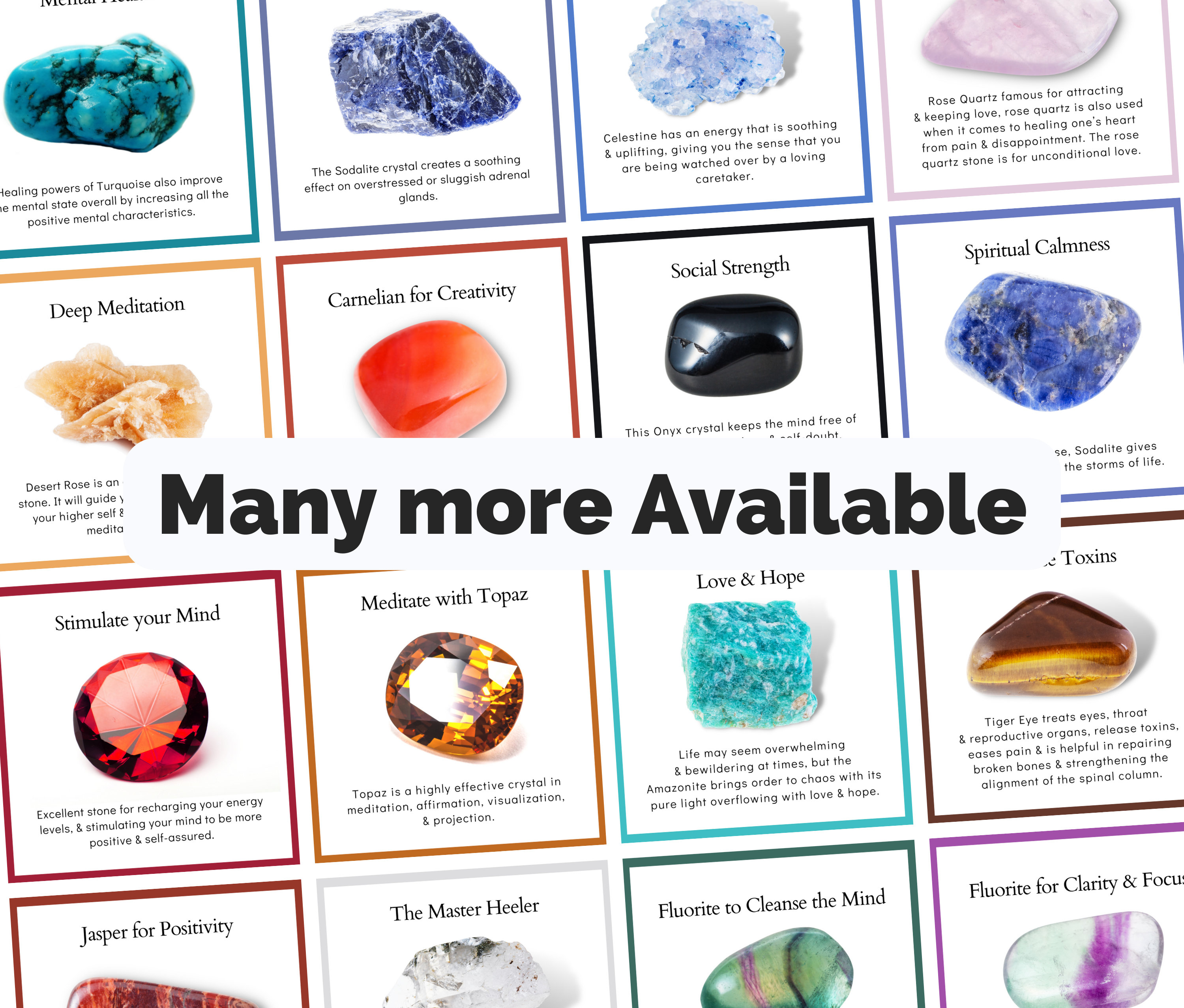 Printable Larimar Crystal Info Cards for Crystal Sellers & - Etsy