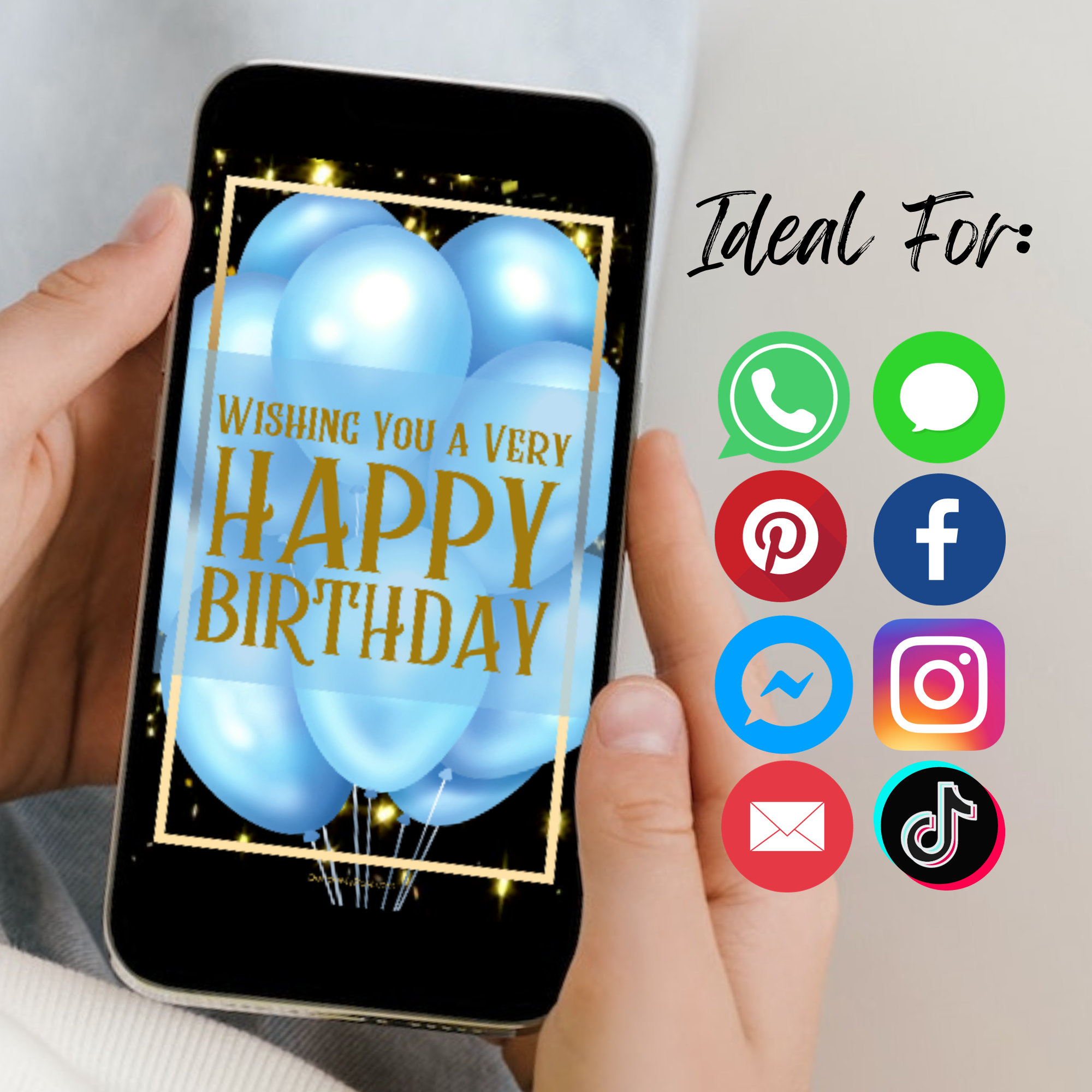 Birthday E Card Animated With Sound, Happy Birthday Tune and Greeting ...