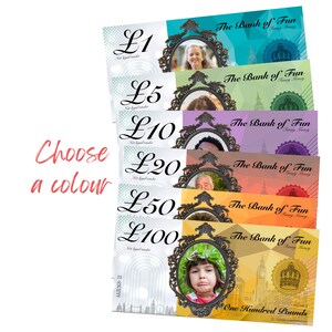 Personalised Birthday Money, Face on Money, Printable Funny Bank Notes ...