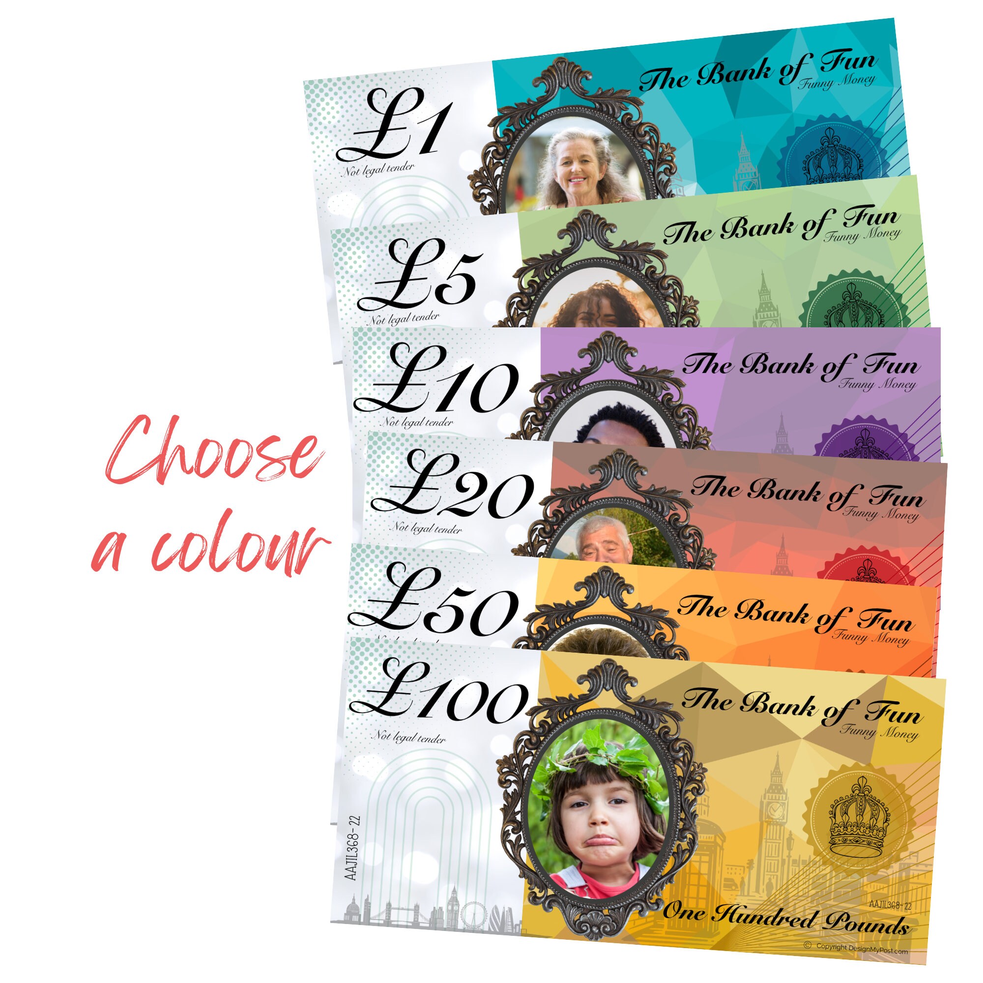 Personalised Birthday Money, Face on Money, Printable Funny Bank Notes ...