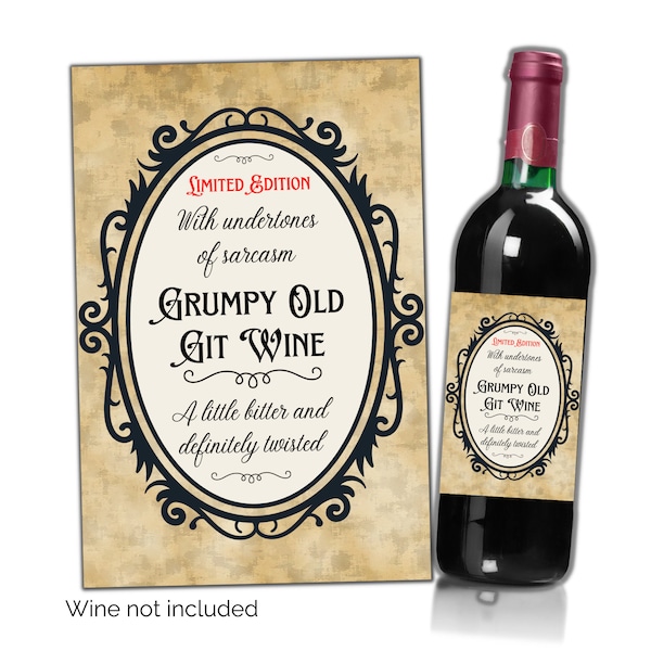 Funny Wine Labels - Etsy UK