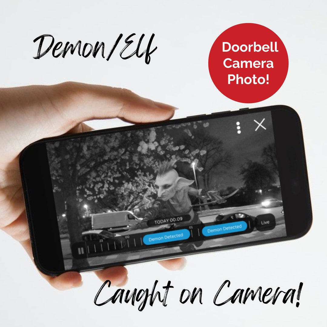 Demon Elf Caught on Doorbell Camera. Photo Proof. Fake Mock Up ...