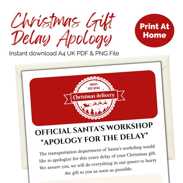 Delayed Gift Notice - Etsy