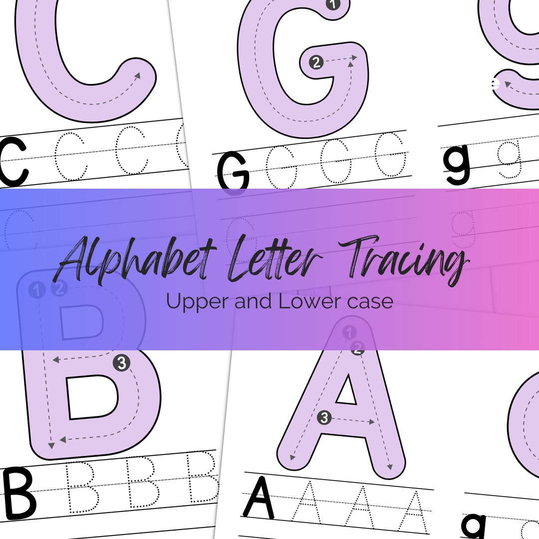 Alphabet Letter Tracing Worksheets: Upper & Lower Case (PDF Download ...