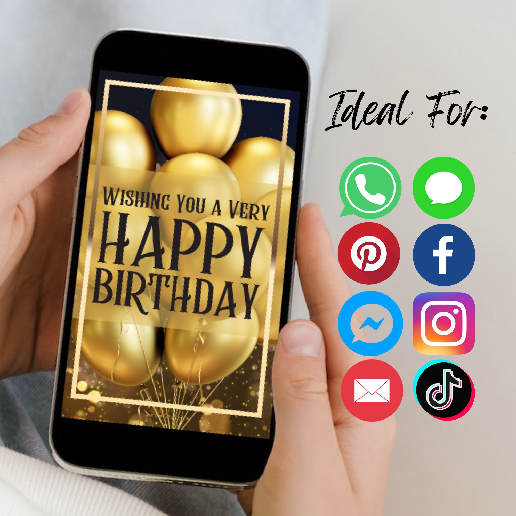 Birthday E Card Animated With Sound, Happy Birthday Tune and Greeting ...