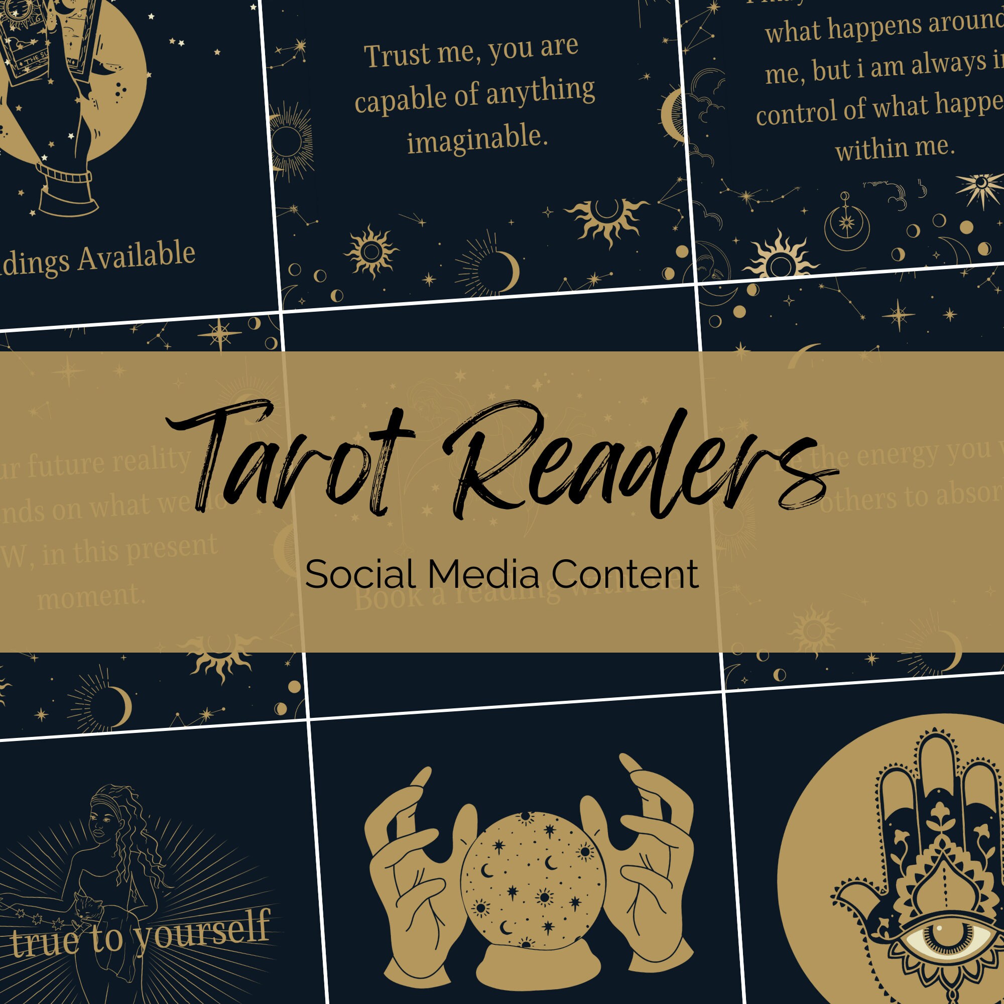 Tarot Readers Template Promotion & Quotes Social Media - Etsy