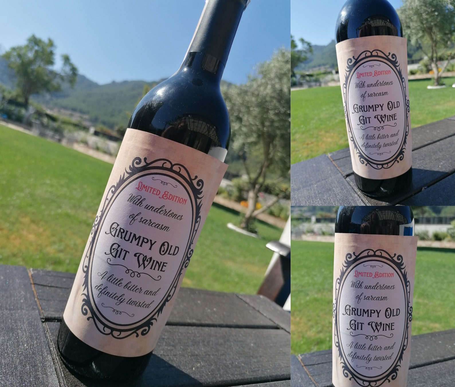 Joke Fake Wine Bottle Label Printable Fun Novelty Gift Vintage Design ...