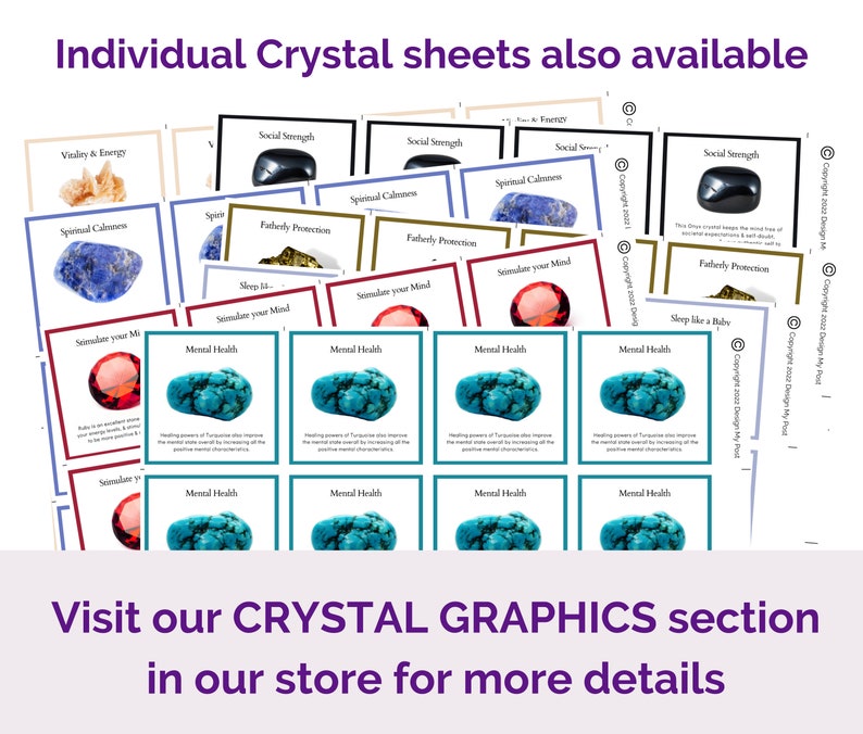 Printable Crystal Meanings & Birthstones PDF Cheat Sheet. A4 - Etsy UK
