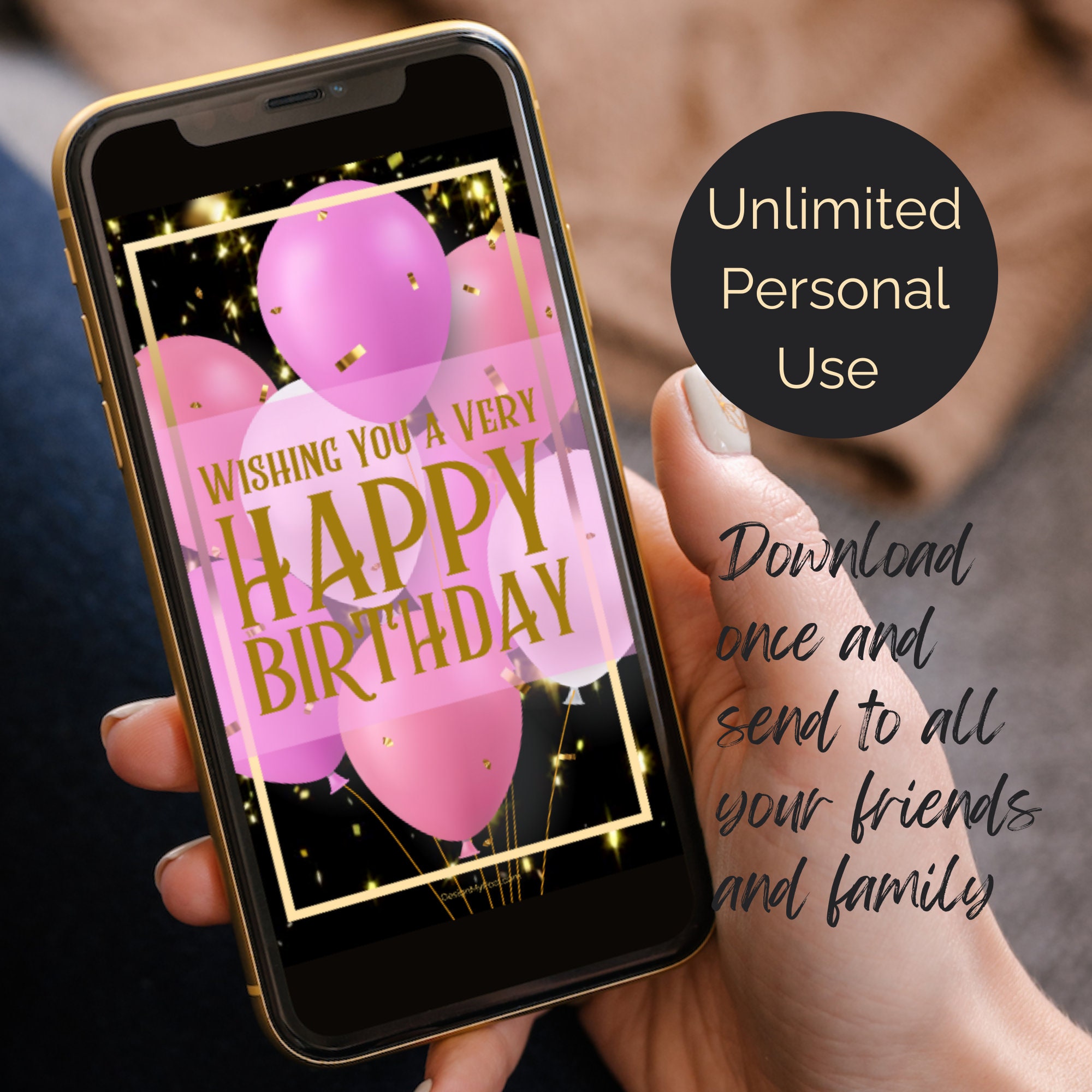 Birthday E Card Animated With Sound, Happy Birthday Tune and Greeting ...