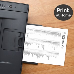 UK Sales Map Plus Postcode Checklist Printable A4 Tracker Map Print at ...