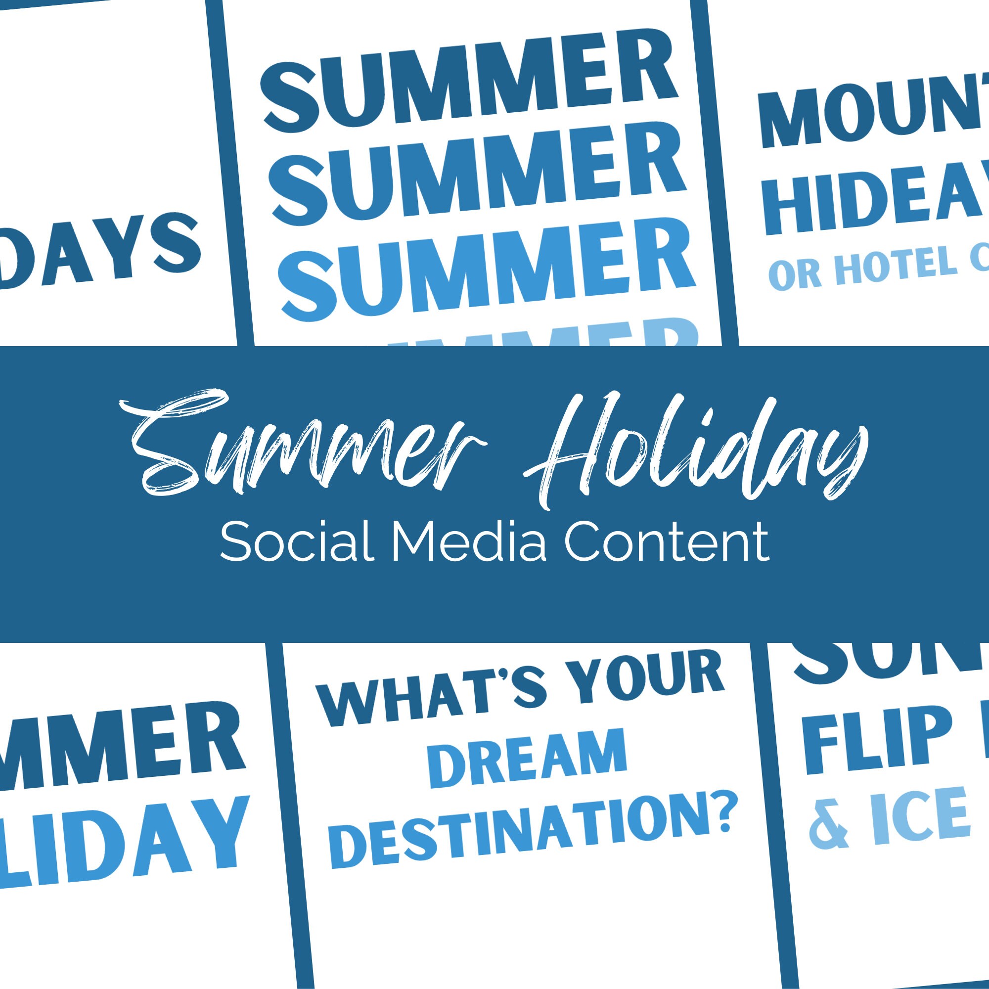 Travel Agent Instagram Template 30 Summer Holiday Social Media Posts ...