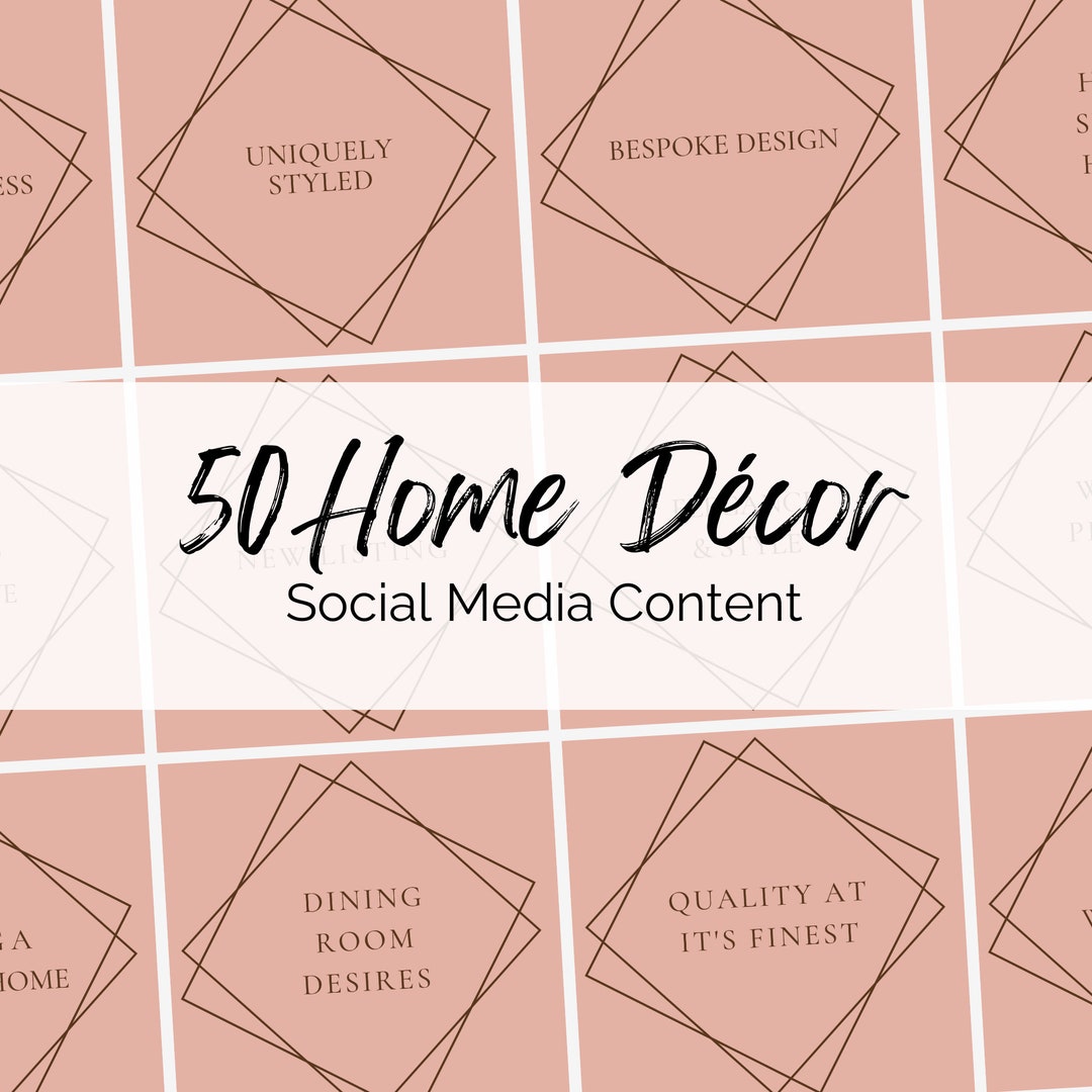 Social Media Posts for Interior Design, Promoting Homeware Gifts or ...