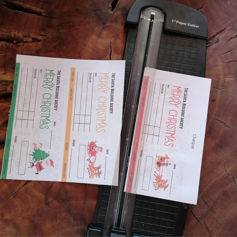 Novelty Christmas Cheque, Bankers Draft. Downloadable Printable Xmas ...