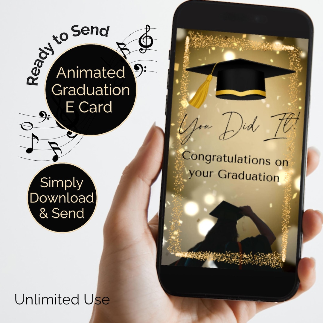 Graduation Ecard Animated Video With Sound, Congratulations on Your ...
