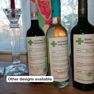 Red Wine Prescription Label. Printable Novelty Gift for Wine Lover ...