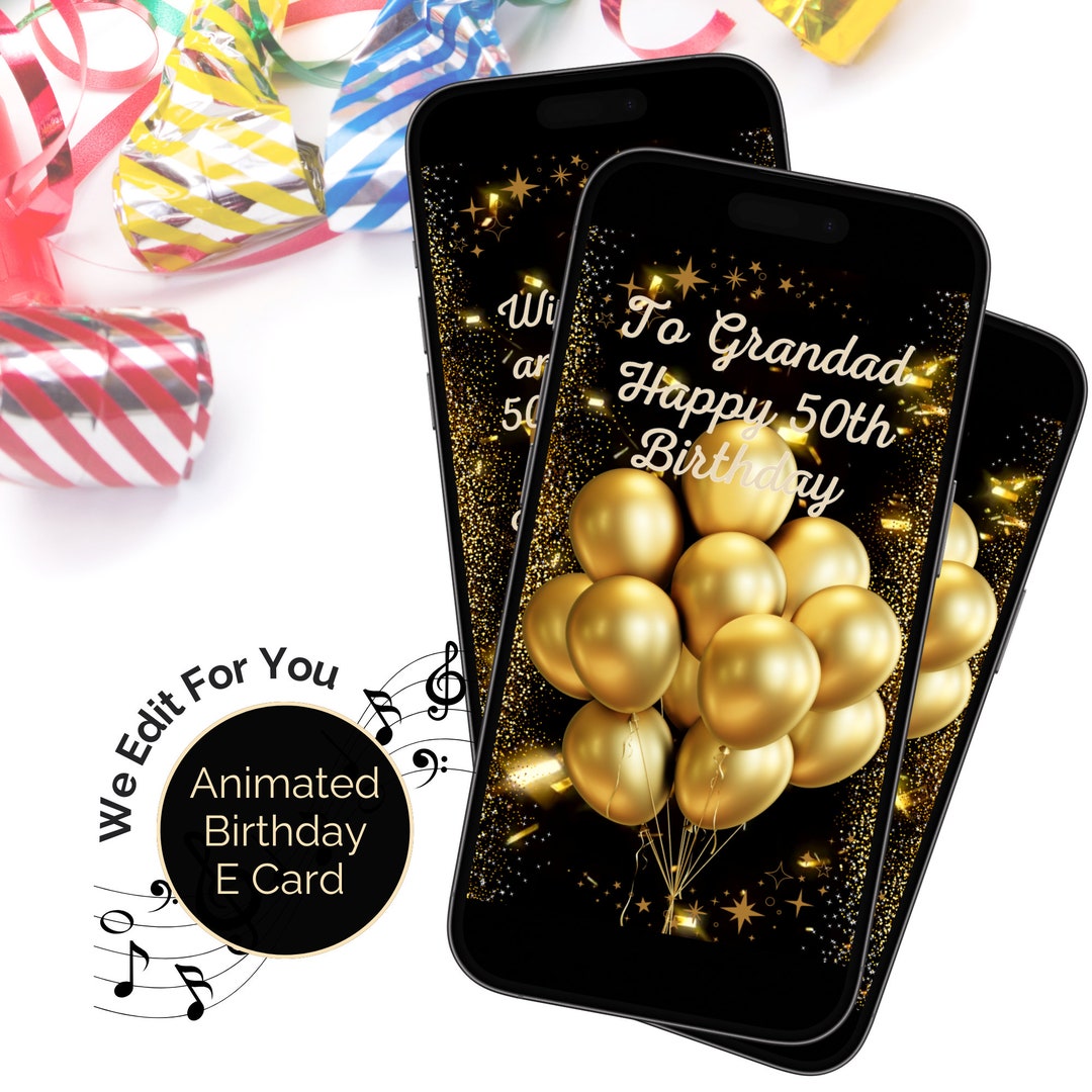 Personalised Birthday Ecard With Customised Message, Digital Electronic ...