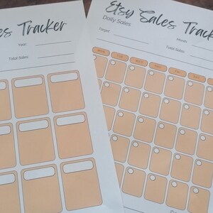 Printable Etsy Sales Tracker. A4 Print at Home. Track Your Orders ...