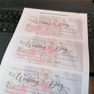 Blank Printable Cheque Gift for Newly Weds. Money Gifting Fake Cheque ...