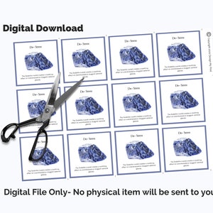 Printable Sodalite Crystal Insert Cards for Crystal Sellers & Jewellery ...